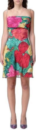 Balmain Robe courte &agrave; imprim&eacute; floral et col b&eacute;nitier - Femme - Robes - Multicolore - Taille: 38 FR