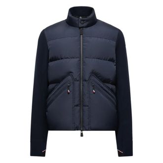 Moncler Homme, Vestes, Bleu, Taille: M Padded Cardigan