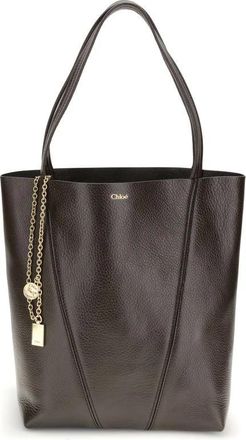 Chlo&eacute; Sac &agrave; bandouli&egrave;re en cuir Spin - Femme - Sacs - Brun - Taille: ONE Size