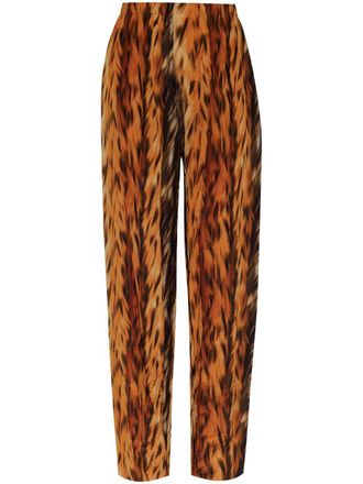 Balenciaga pantalon droit imprimé - Marron