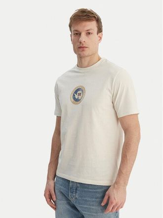 Napapijri T-Shirt S-Phos NP0A4G5A &Eacute;cru Relaxed Fit