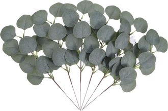 Amosfun 6stücke Künstliche Eukalyptusblätter Deko Mit Künstlichen Eukalyptusblättern Und Stängeln Für Garten Haus Hochzeitsdekor Pflanzendekor