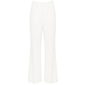 Casablanca Ma&szlig;geschneiderte Hose in Wei&szlig;/Gr&uuml;n - - Trousers - Damen - Wei&szlig; - S