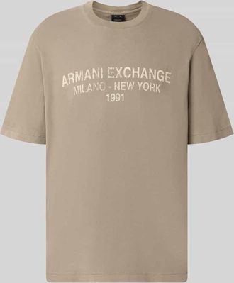 A|X Armani Exchange Relaxed Fit T-Shirt aus reiner Baumwolle mit Logo-Print