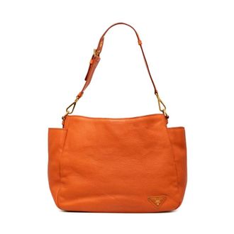 Prada Sac bandouli&egrave;re en cuir pr&eacute;-poss&eacute;d&eacute; - Femme - Pre-owned - Orange - Taille: ONE Size