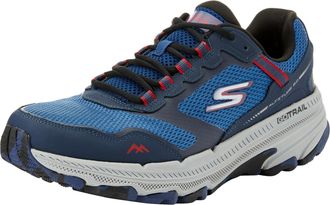 Skechers Go Run Trail Altitude 2.0-marmor Rock 3.0 Herren Sneaker, Navy and Red Leather/Textile, 45.5 EU