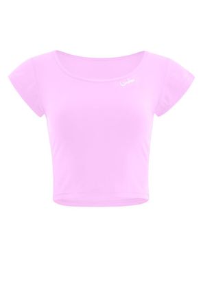 Winshape Winshape Damen Functional Light and Soft Cropped Kurzarmshirt Aet137ls T-Shirt, Lavender Rose, XL EU