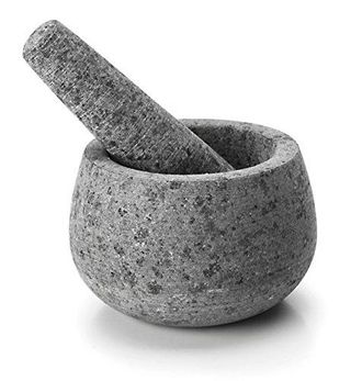 Lacor 60517 M&ouml;rser Und Stampfe Der Granit, Stein, grau, 12 x 12 x 8 cm
