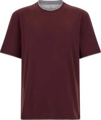 Brunello Cucinelli T-Shirt - Dunkelrot