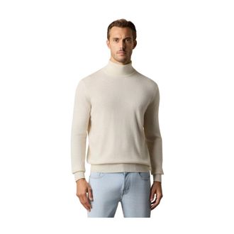 Brooks Brothers Homme, Pulls, Beige, Taille: L Plain Cashmere Turtleneck