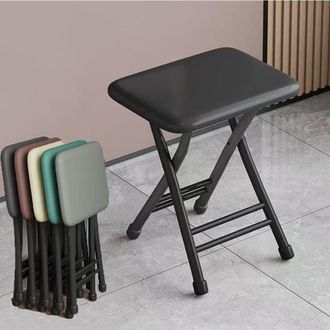 Generic Tragbarer Klapphocker, Stuhl mit R&uuml;ckenlehne f&uuml;r Wohnzimmer & Bar - leicht zu verstauen, drinnen/drau&szlig;en - bequemer, gepolsterter Sitz