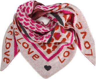 Glamexx24 Damen Winterschal Dreiecksform Schal: W&auml;rme Halstuch Trend Sehr Weicher Liebe Muster, Mischfarbe