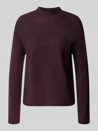 Comma Regular Fit Strickpullover aus Viskose-Mix mit Stehkragen