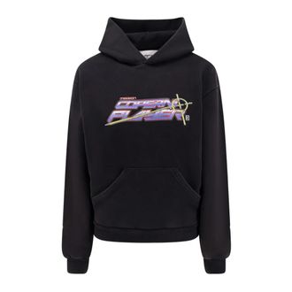 Coperni Sweater mit Logo-Print und K&auml;ngurutasche - - Sweatshirts & Hoodies - Damen - Schwarzk - XS