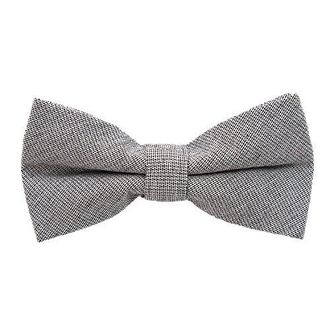 DonDon Noeud papillon en coton pour homme 12 x 6 cm avec crochet déjà lié et réglable - gris