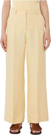Max Mara Femme, Pantalons, Jaune, Taille: 38 FR Malizia Wide Pantalons