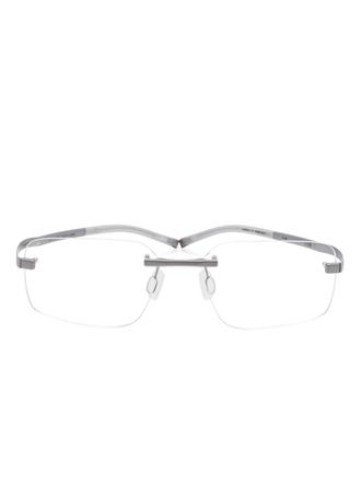 Tag Heuer lunettes de vue &agrave; design sans monture - Gris