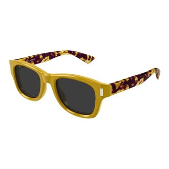 Saint Laurent Bold Squared Sonnenbrille - - Accessories - Damen - Gelb - ONE SIZE