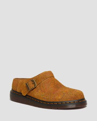 Dr. Martens Isham Marbled Wildleder Slingback Mules Schuhe in Braun/Br&auml;unen, Gr&ouml;&szlig;e: 41