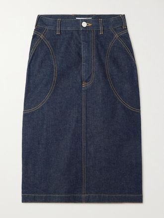 Alaia Midi-jeansrock - Blau