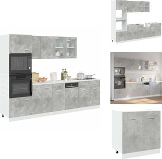 vidaXL Vidaxl - Ensemble de meubles de salle de bain 7 pcs gris béton - Ensemble De Meubles De Salle De Bain - Ensembles De Meubles De Salle De Bain