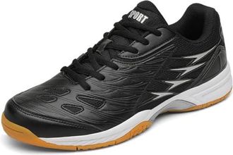 Generic Chaussures de Badminton pour Homme Antid&eacute;rapantes R&eacute;sistantes &agrave; lusure Tennis Sport Confortables Chaussures dEntra&icirc;nement Badminton Squash,Noir,44 EU