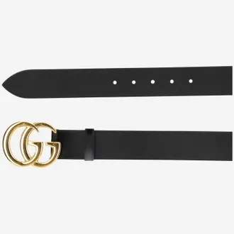 Gucci Mens Leather Belt Black