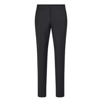 HUGO BOSS Stretch Woll-Mix Hose mit Bundfalten - - Trousers - Herren - Schwarzk - 2XL