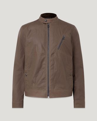 Belstaff Veste Sideline Pour Homme Coton Cir&eacute; Brun Asphalte Fonc&eacute; 2xl
