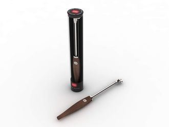 Osti 922 Walnuss-Holz Deluxe K&auml;seschneider aus Edelstahl und Griff aus edlem Walnuss-Holz mit austauschbarem Draht aus rostfreiem Edelstahl. Luxuri&ouml;ser K&auml;s