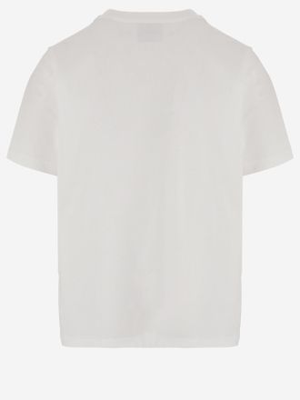 Casablanca Mens Cotton T-Shirt With Logo Print White Organic T-Shirts And Polos