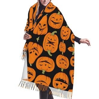 Generic Motifs De Citrouilles DHalloween Femme Ch&acirc;le Wrap Mode &Eacute;charpe Avec Gland Ch&acirc;le Pour Soir&eacute;e Mariage Cadeau Automne