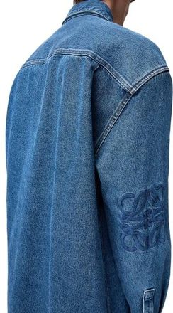 Loewe Surchemise Anagram en denim de coton