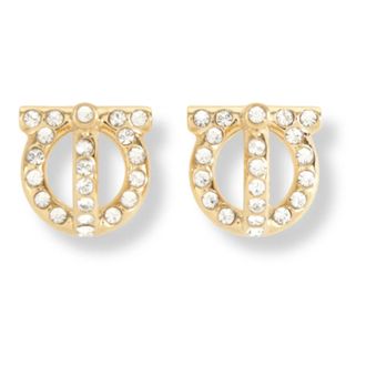 Ferragamo Femme, Accessoires, Jaune, Taille: ONE Size Gancini 3D Earrings