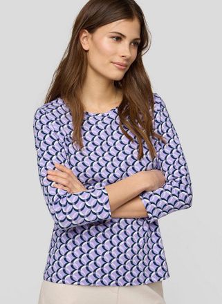 Rabe 3/4-Arm-Shirt Sommershirt mit grafischem Allover-Muster