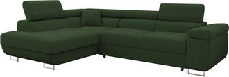 Mirjan24 Ecksofa Torezio Cord mit Bettkasten, Einstellbare Kopfst&uuml;tzen, Sofa mit Schlaffunktion, Eckcouch f&uuml;r Wohnzimmer, L-Form Couch mit Bettfunktion (Poso 1