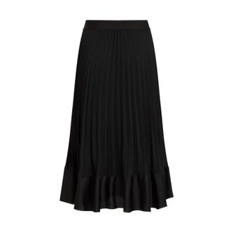 Karl Lagerfeld Femme, Jupes, Noir, Taille: 34 FR Falda Plisada