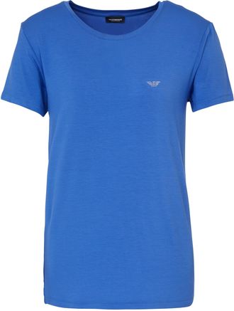 Emporio Armani Woman Essential Studs S/Sleeve Crew Neck T-Shirt Violet L, Lapislazzuli, 42
