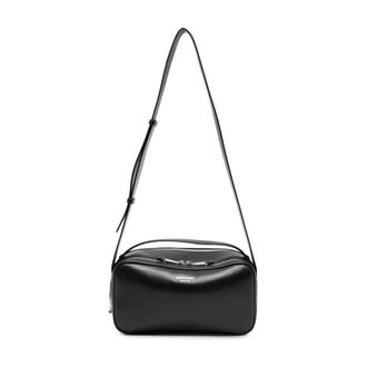 Emporio Armani Leder-Umh&auml;ngetasche mit Logo - - Bags - Damen - Schwarzk - ONE SIZE