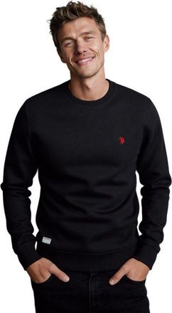U.S.Polo Association Sweatshirt US16956 (100% Baumwolle) schwarz Herren