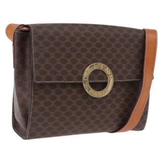 Celine Pre-owned Vintage Macadam Shoulder Bag - Femme - Pre-owned - Brun - Taille: ONE Size