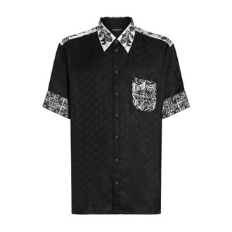 Dolce & Gabbana L&auml;ssiges Baumwollhemd - - Shirts - Herren - Schwarzk - L