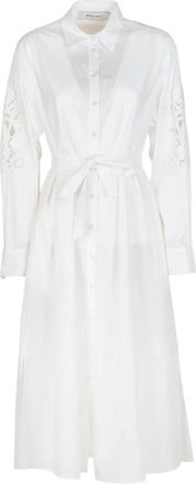 Emma & Gaia Femme, Robes, Blanc, Taille: 42 FR Chemisier Longuette Dress