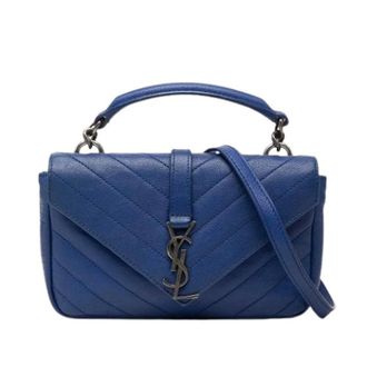 Saint Laurent Sac bandouli&egrave;re matelass&eacute; doccasion - Femme - Pre-owned - Bleu - Taille: ONE Size