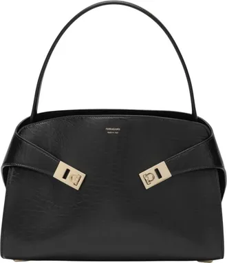 Ferragamo Femme, Sacs, Noir, Taille: ONE Size Borsa a spalla piccola Hug
