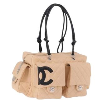 Chanel Sac Boston Pre-owned - Femme - Pre-owned - Beige - Taille: ONE Size