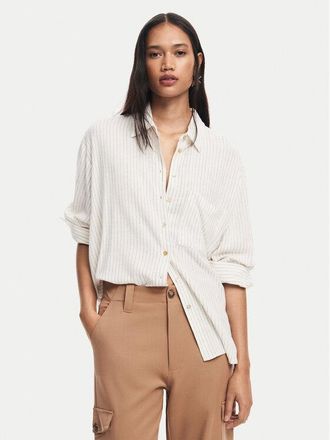 Desigual Hemd Butterfly 24WWCW11 Weiß Regular Fit