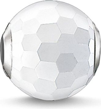 Thomas Sabo Thomas Sabo Damen Bead Achat facettiert weiß Karma Beads 925 Sterling Silber K0126-130-14