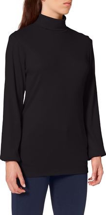 Trigema Damen Rollkragenpullover 585010, Schwarz (Schwarz 008), 56 (Herstellergröße: XXXL)