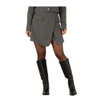 Notre-V Eleganter Minirock Nv-Eliana - - Skirts - Damen - Grau - M